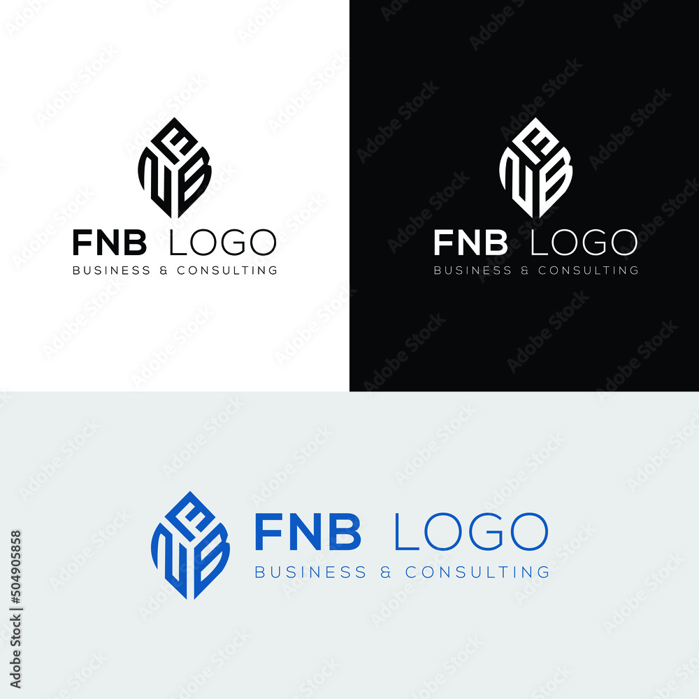 FNB business logo or NFB icon, letter, and monogram logo design vector ...
