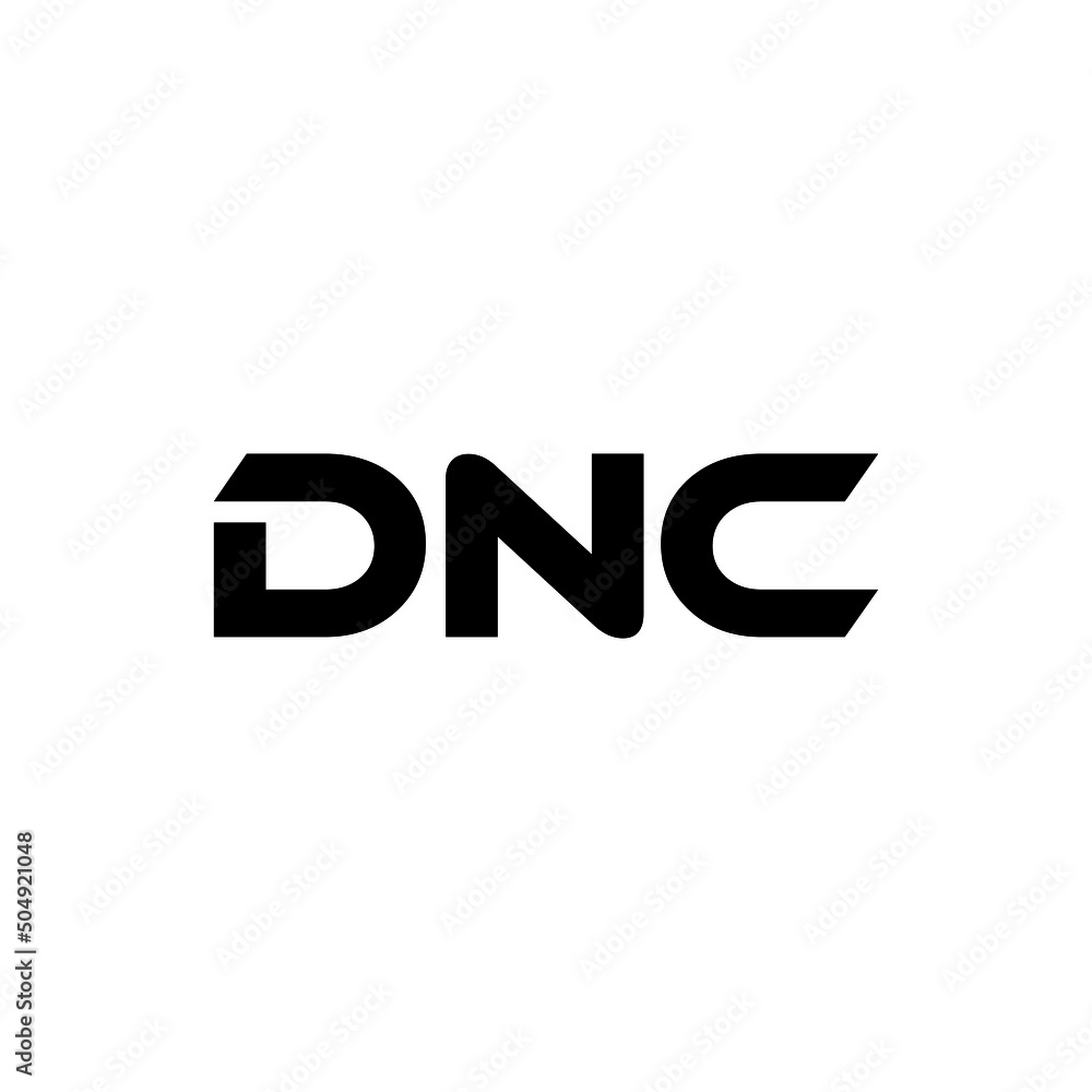 Vecteur Stock DNC letter logo design with white background in ...