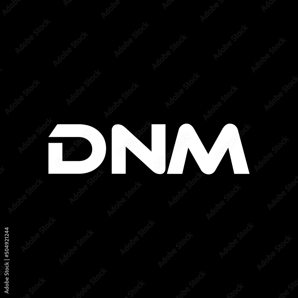 DNM letter logo design with black background in illustrator, vector ...