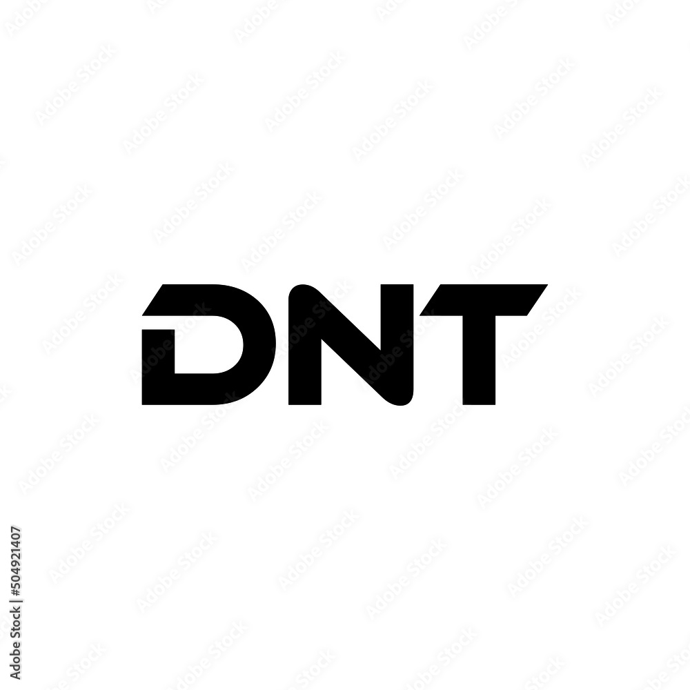DNT letter logo design with white background in illustrator, vector ...