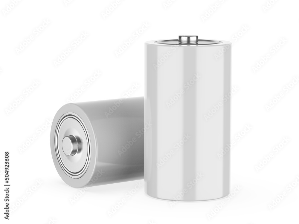 Blank 2 D battery template for mockup and branding design presentation ...