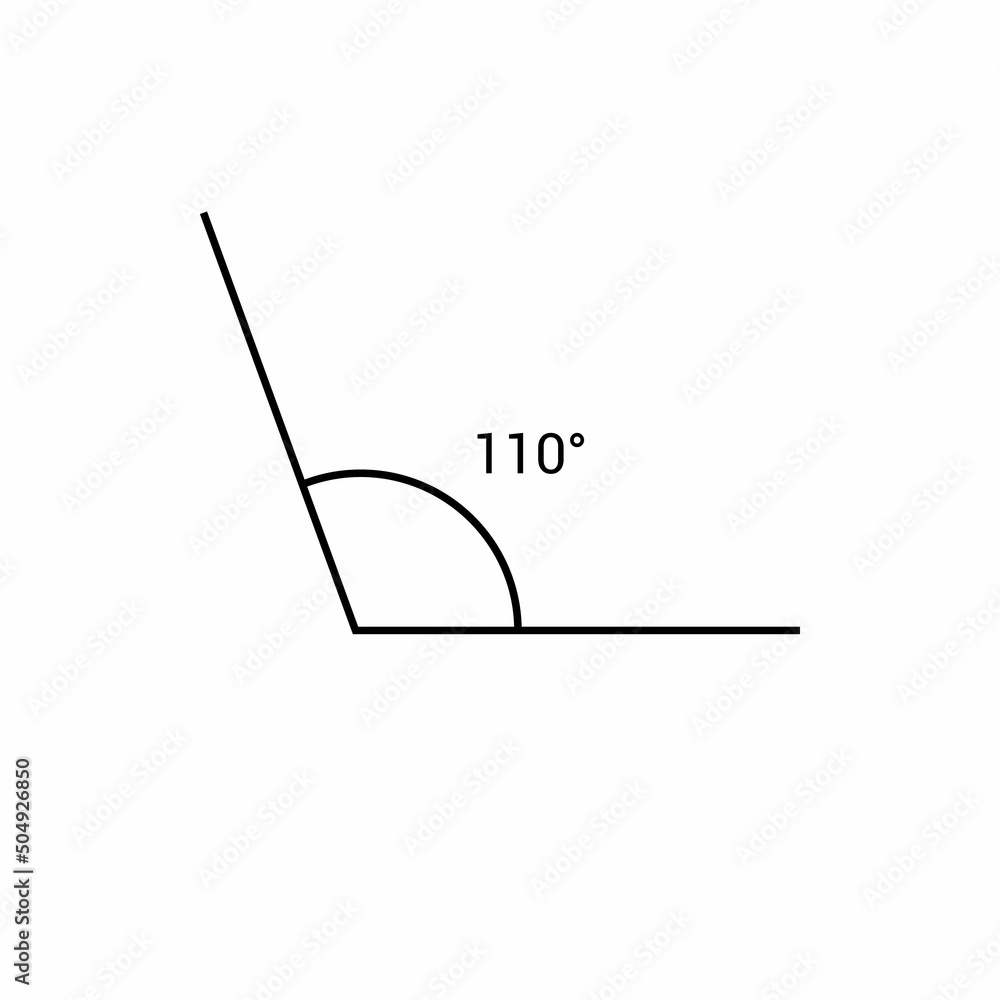 110 Degree Angle Icon In Mathematics Stock Vector Adobe Stock 110 Degree Angle Icon In Mathematics Stock Vector Adobe Stock