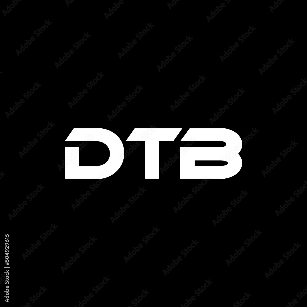 DTB letter logo design with black background in illustrator, vector ...