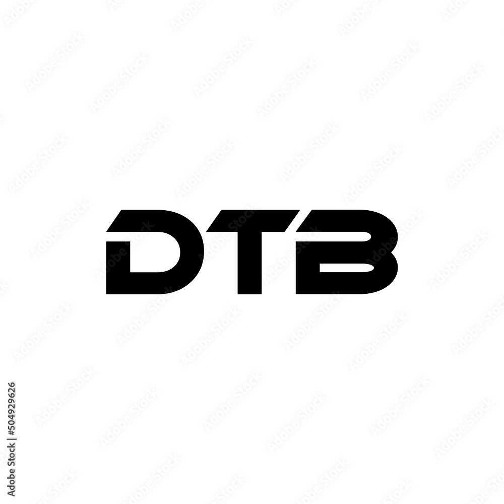 DTB letter logo design with white background in illustrator, vector ...