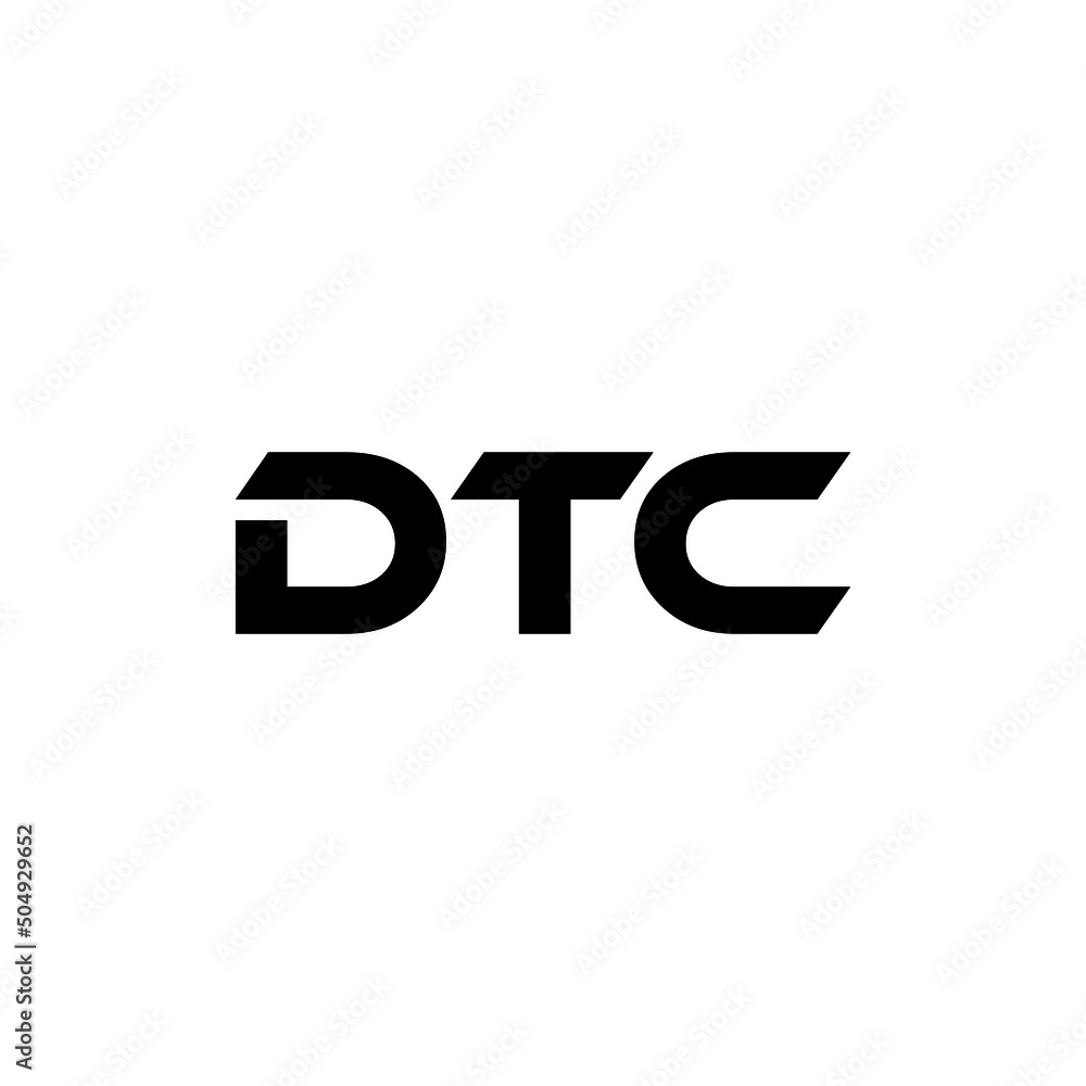 Vecteur Stock DTC letter logo design with white background in ...