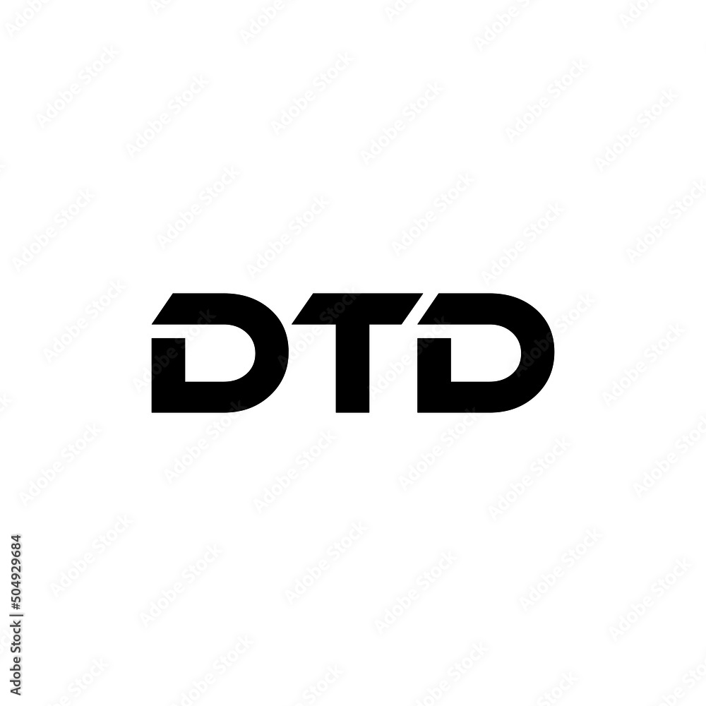 DTD letter logo design with white background in illustrator, vector ...