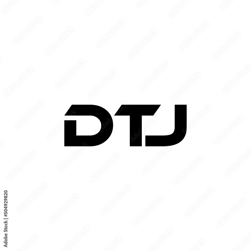 DTJ letter logo design with white background in illustrator, vector ...