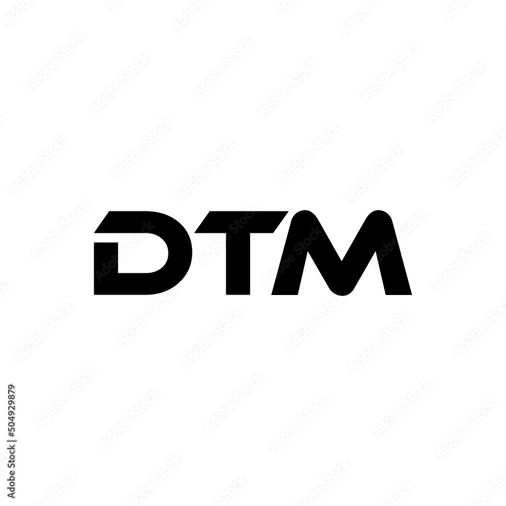 DTM letter logo design with white background in illustrator, vector ...