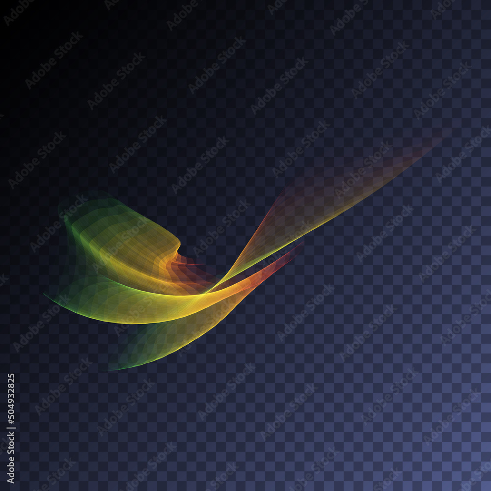 Vector magic glowing swirl trail transparent light effect. Bright shine ...