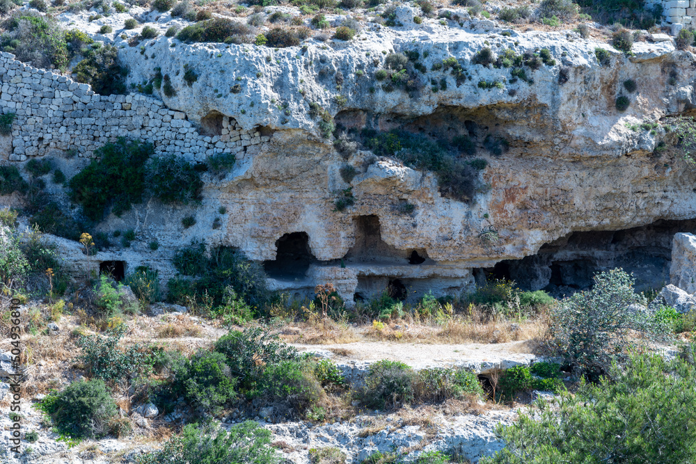 Poster Roman tombs and necropolis in the region of Bingemma in Malta ...