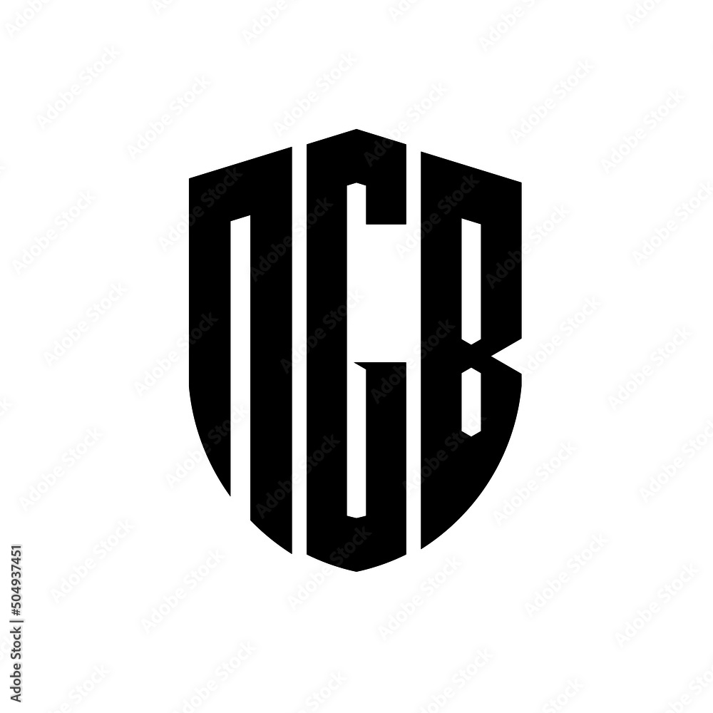 NGB letter logo design. NGB modern letter logo with black background ...