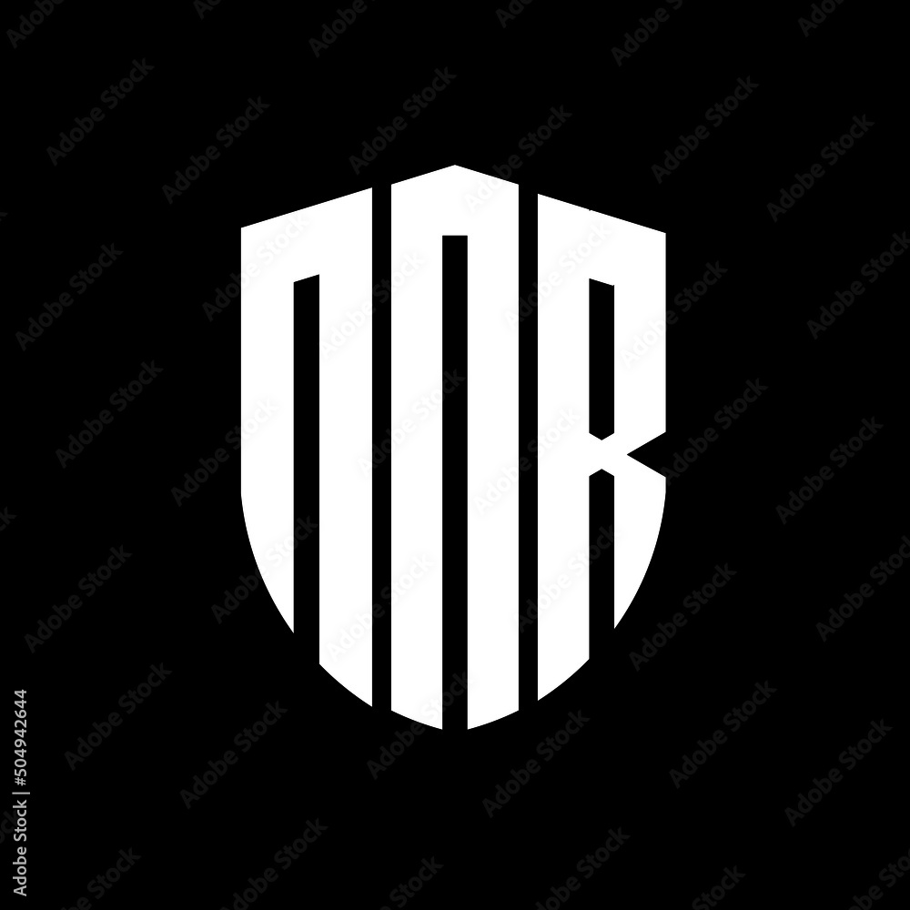 NNR letter logo design. NNR modern letter logo with black background ...