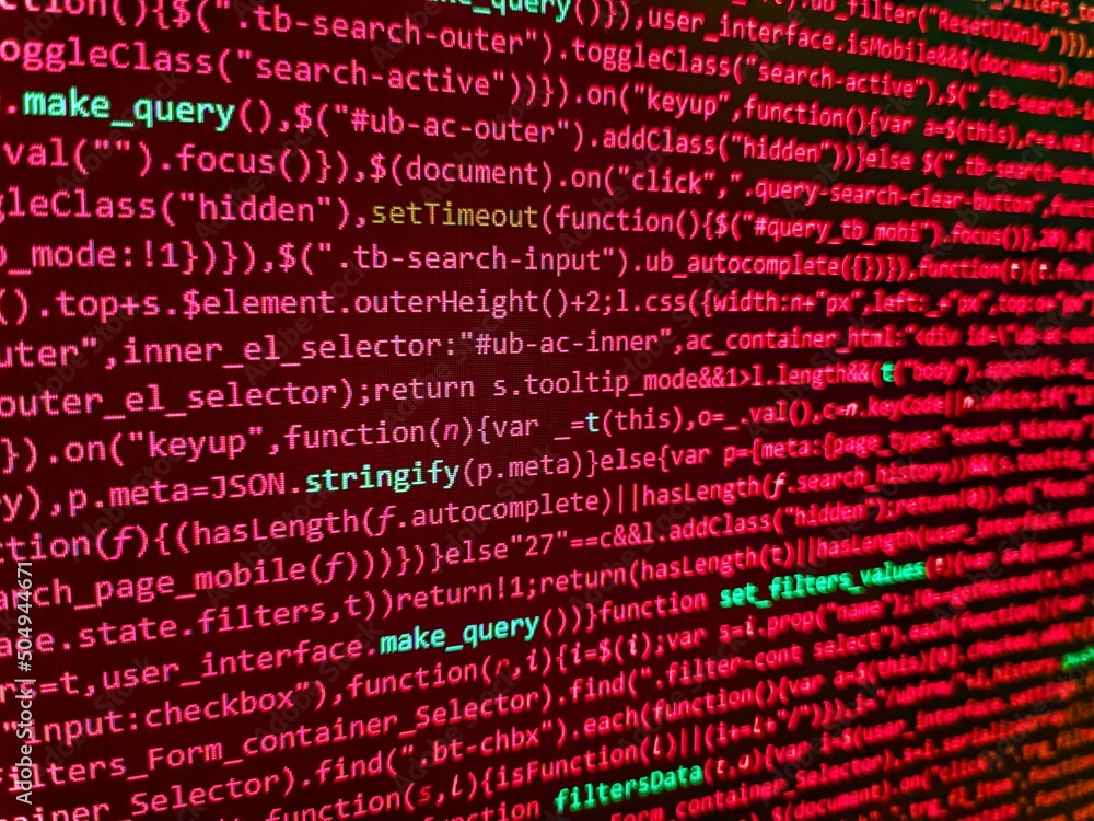 Script On Computer With Source Code Html Code On Lcd Screen Programmer Occupation Programming