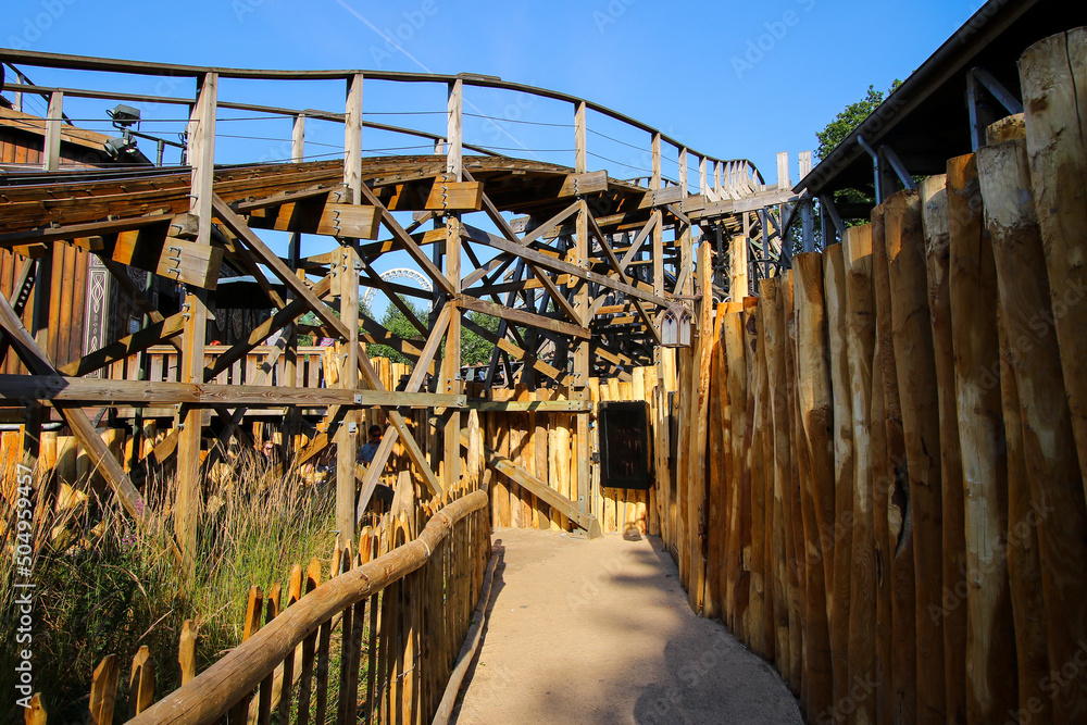 Kaatsheuvel, The Netherlands - July 3, 2018 : Wooden framework seen in ...