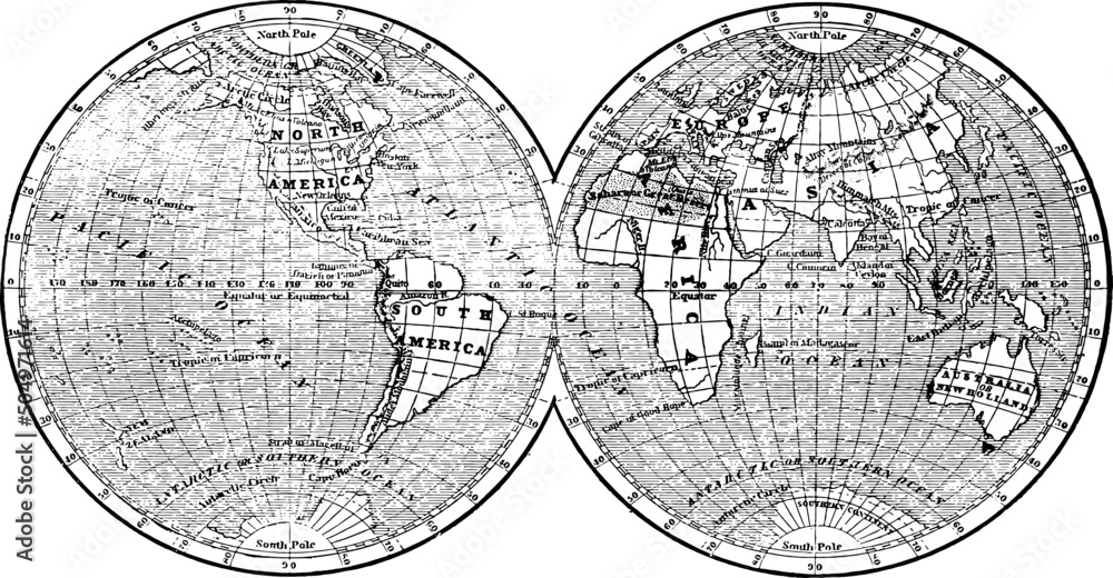 vintage world map element with a transparent background Stock ...