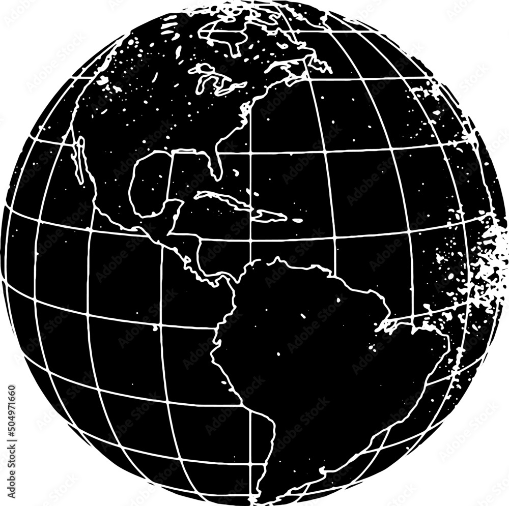 vintage world map element with a transparent background Stock ...