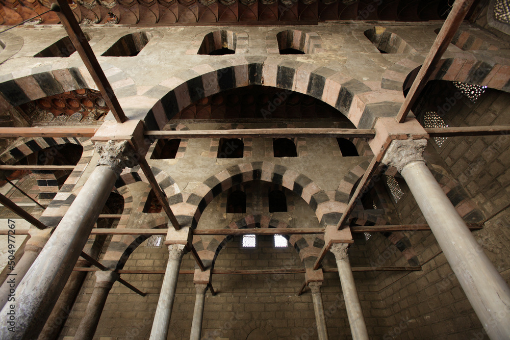 Arcade in the Mosque of Sultan al-Nasir Muhammad at the Citadel in ...