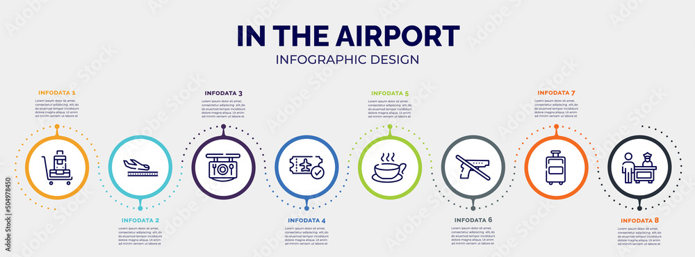 infographic for in the airport concept. vector infographic template ...