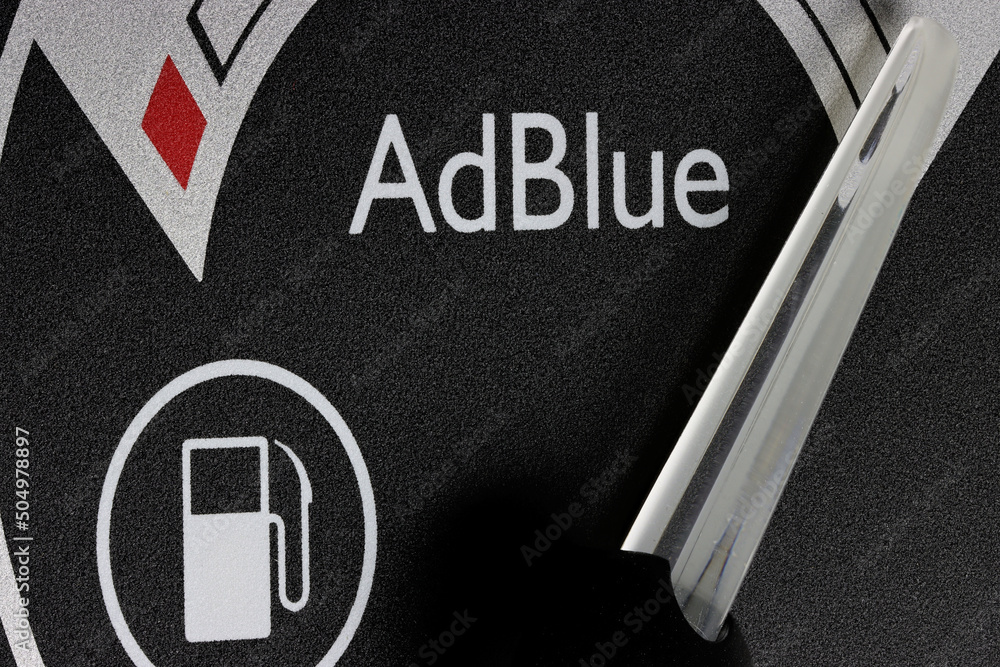 WIEHL, GERMANY - APRIL 24, 2022: AdBlue fuel gauge in truck dashboard ...