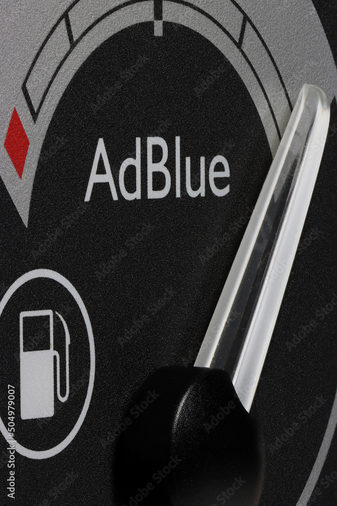 WIEHL, GERMANY - APRIL 24, 2022: AdBlue fuel gauge in truck dashboard ...