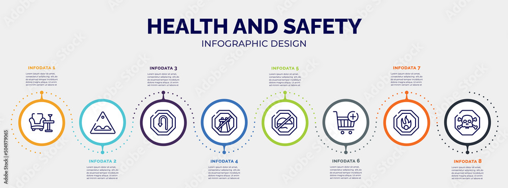 infographic for health and safety concept. vector infographic template ...