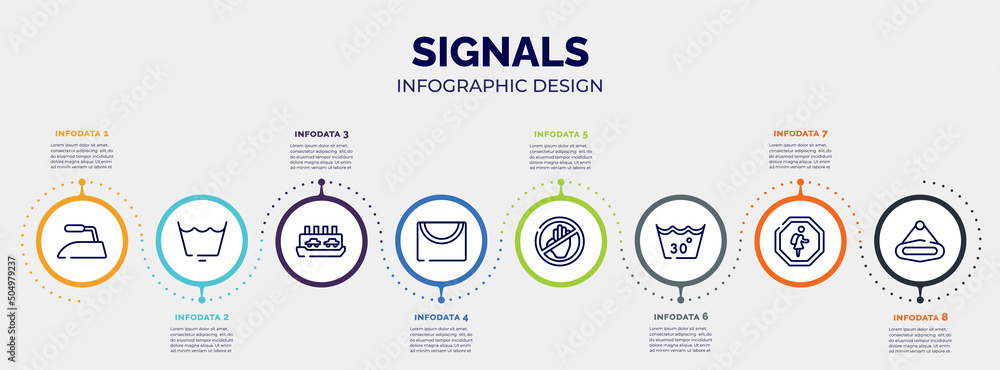 infographic for signals concept. vector infographic template with icons ...