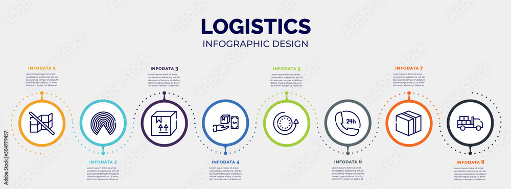 infographic for logistics concept. vector infographic template with ...