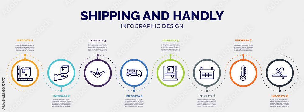 infographic for shipping and handly concept. vector infographic ...