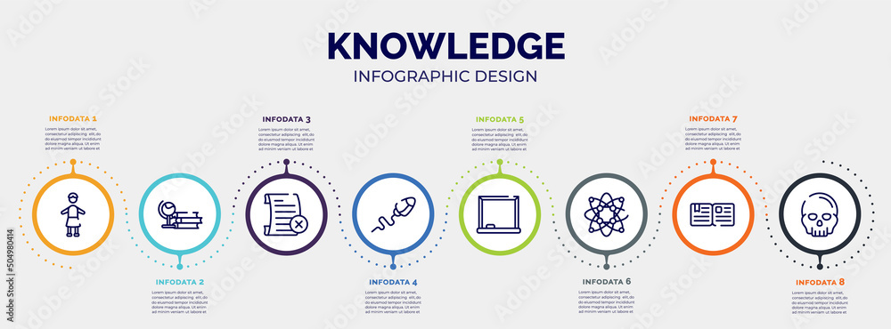 infographic for knowledge concept. vector infographic template with ...
