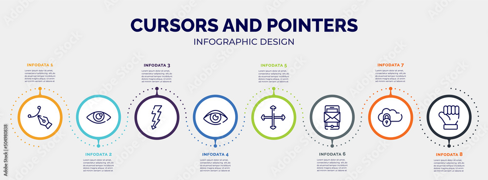 infographic for cursors and pointers concept. vector infographic ...