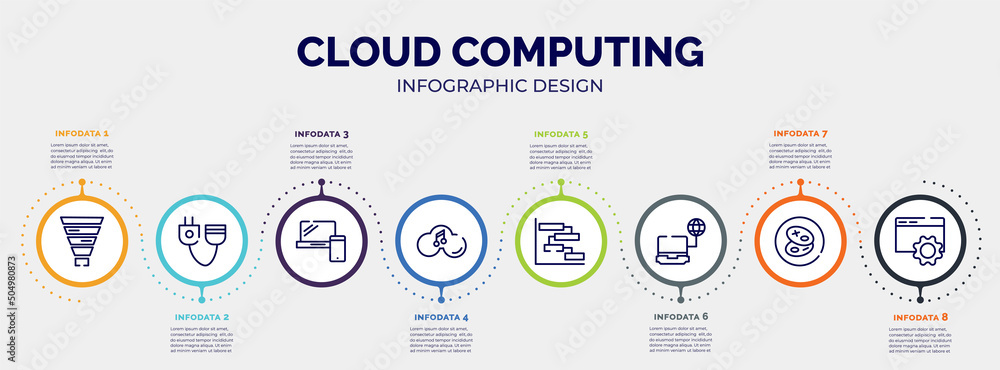 infographic for cloud computing concept. vector infographic template ...
