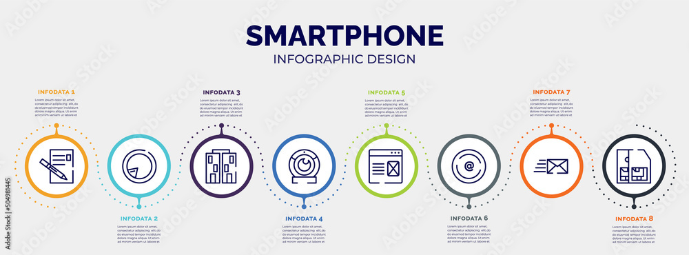 infographic for smartphone concept. vector infographic template with ...