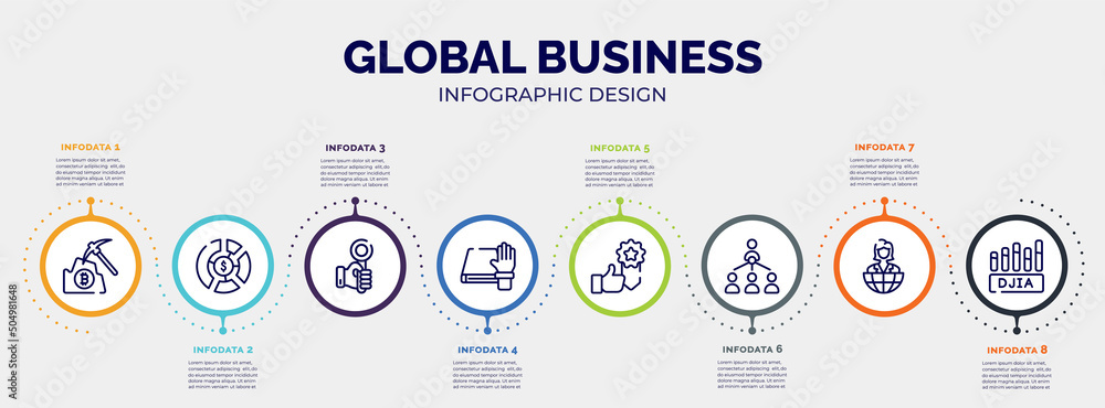 infographic for global business concept. vector infographic template ...