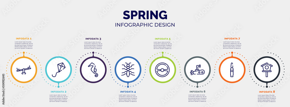 infographic for spring concept. vector infographic template with icons ...