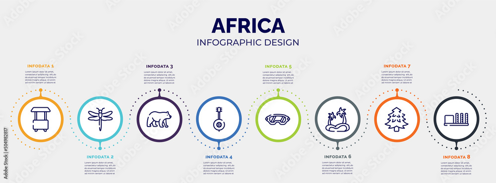 infographic for africa concept. vector infographic template with icons ...