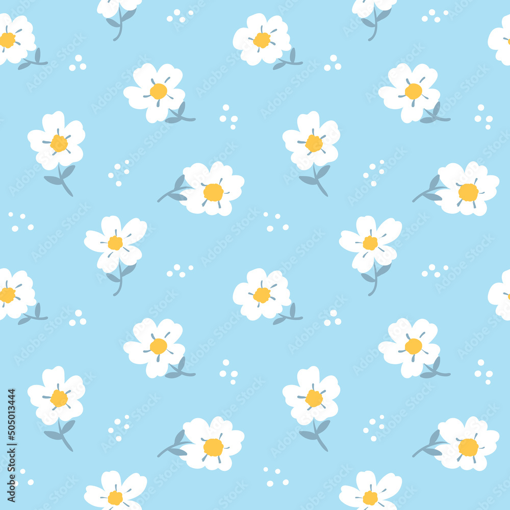 Light Blue Flower Design