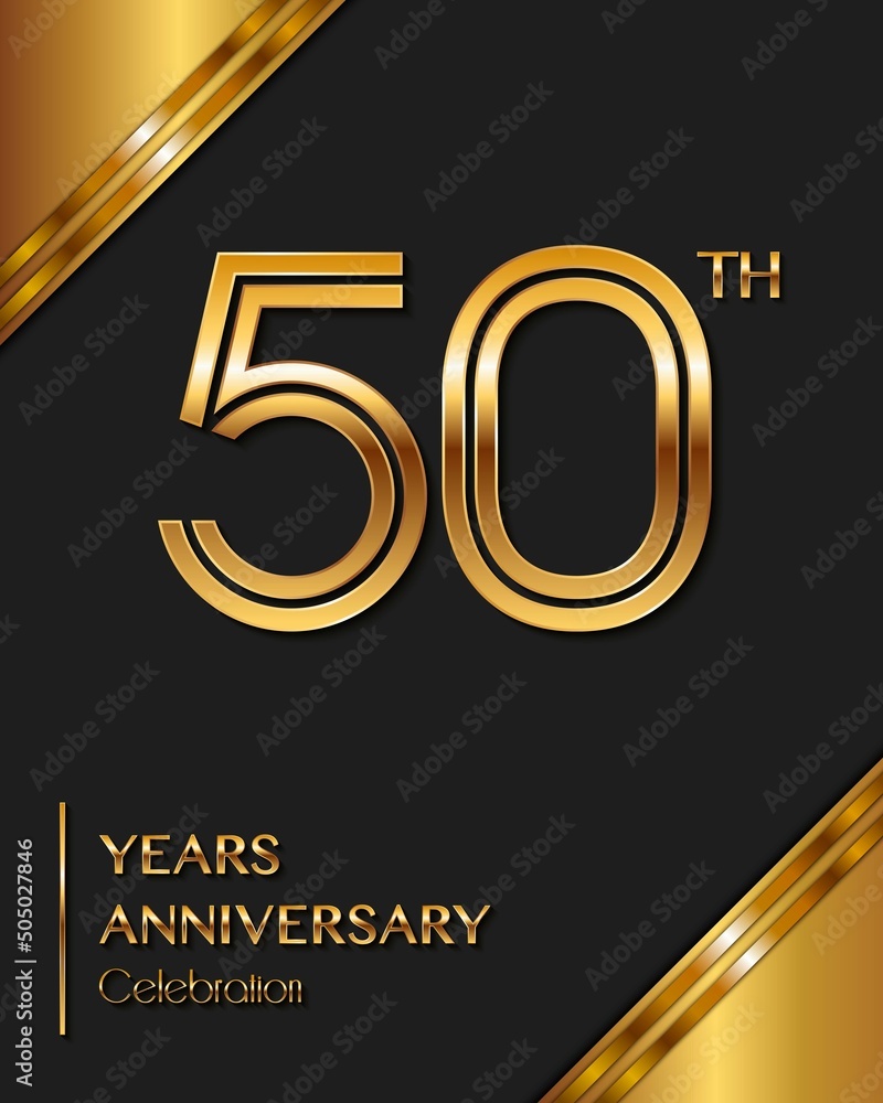 50 Years Anniversary logotype. Anniversary celebration template design ...