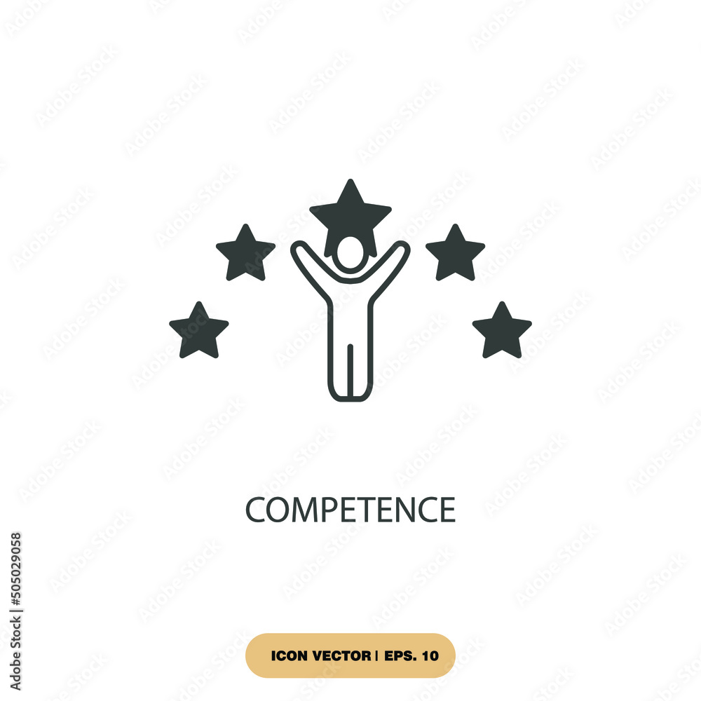 competence icons symbol vector elements for infographic web Stock ...