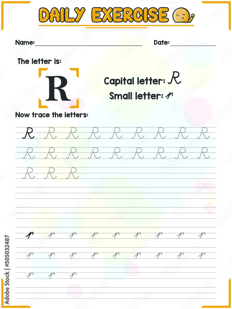 Cursive Alphabet Letter Tracing Practice and Handwriting Exercise for ...