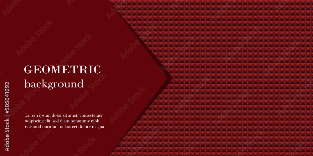 Geometric maroon background with polygons. Social media announcement ...