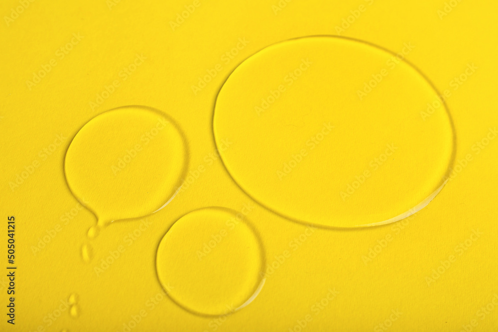 Drops of water with bubbles on color background Stock Photo | Adobe Stock