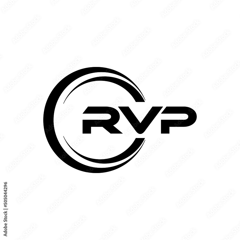 RVP letter logo design with white background in illustrator, vector ...