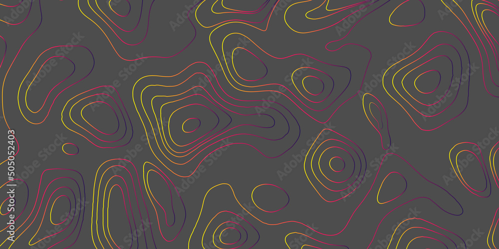 Abstract gradient topographic background with black banner. Colored ...
