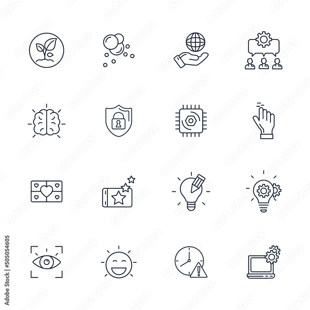 core values icons set . core values pack symbol vector elements for ...