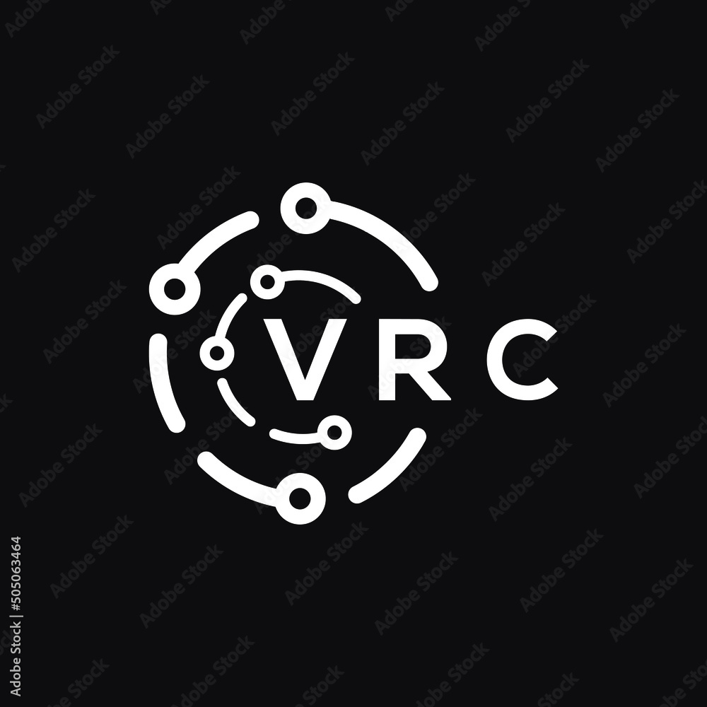 VRC technology letter logo design on white background. VRC creative ...