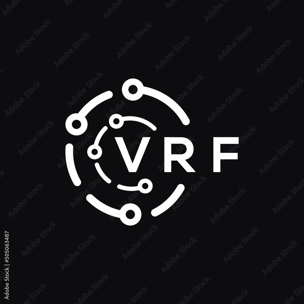 VRF technology letter logo design on white background. VRF creative ...