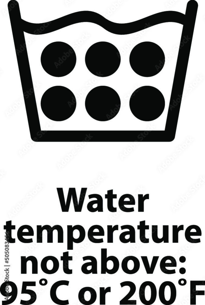 LAUNDRY SYMBOL. CARE SYMBOLS. VECTOR WASH SIGNS Stock Vector | Adobe Stock