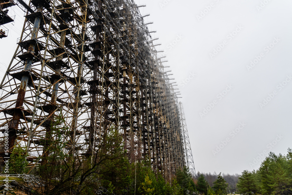 Radar System Duga at the Chernobyl Exclusion Zone, Ukraine. Abandoned ...