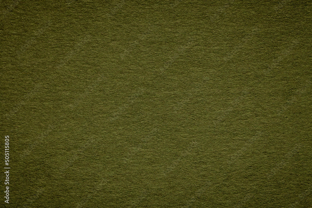 Texture of dark green and olive colors paper background, macro ...
