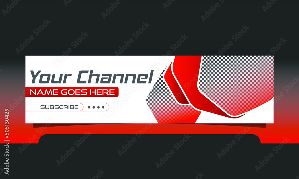 Youtube banner and cover design template Stock Vector | Adobe Stock